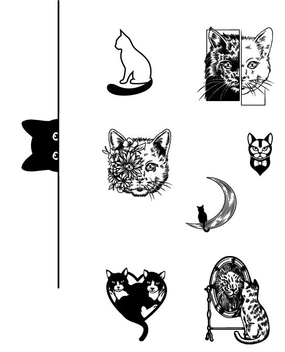 KITTY - Cat Semi-Permanent Tattoo By Easy.ink™ - The Revolutionary Long ...